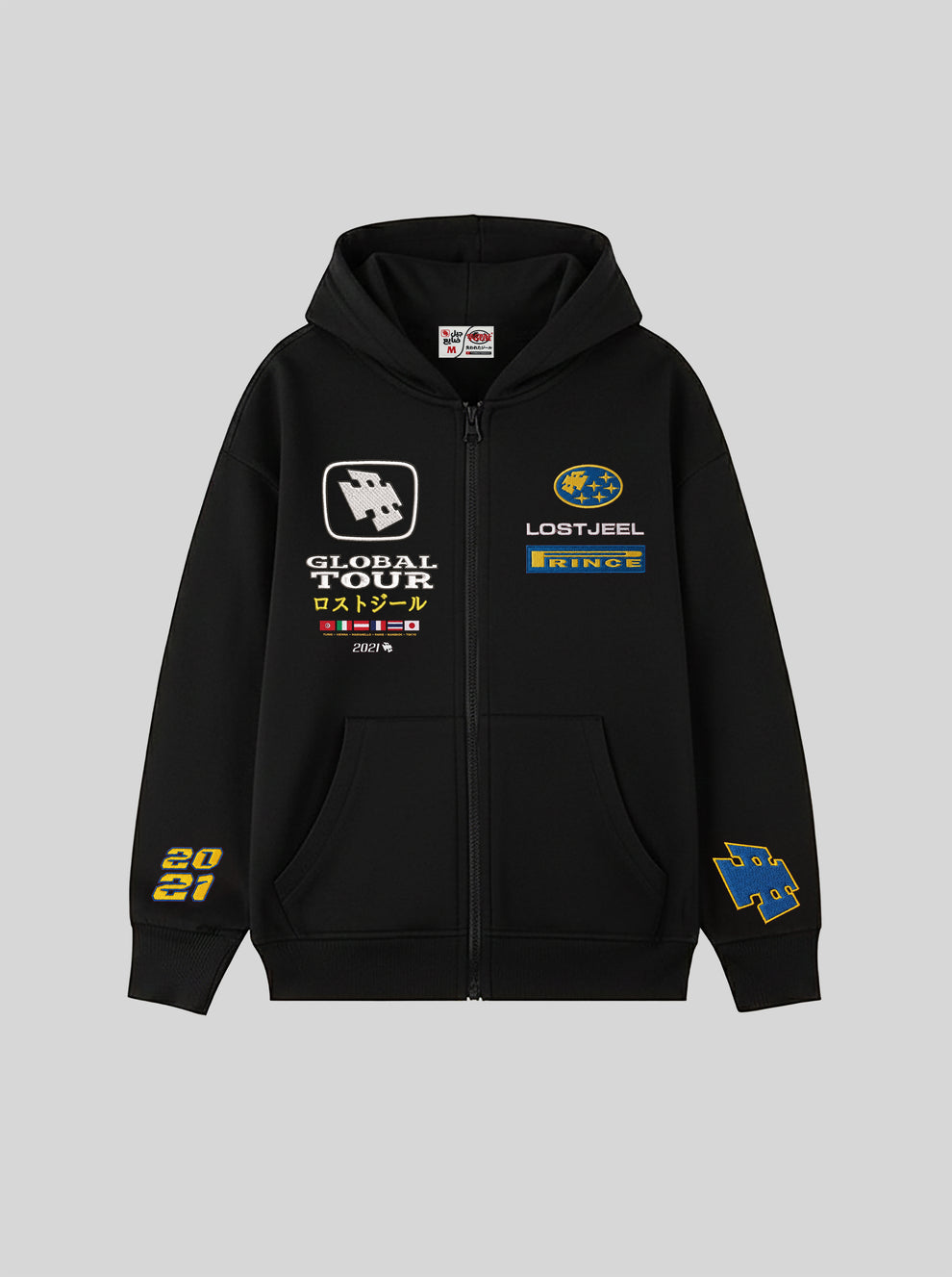 Global Tour Zip-up Hoodie (Black) – Lost Jeel